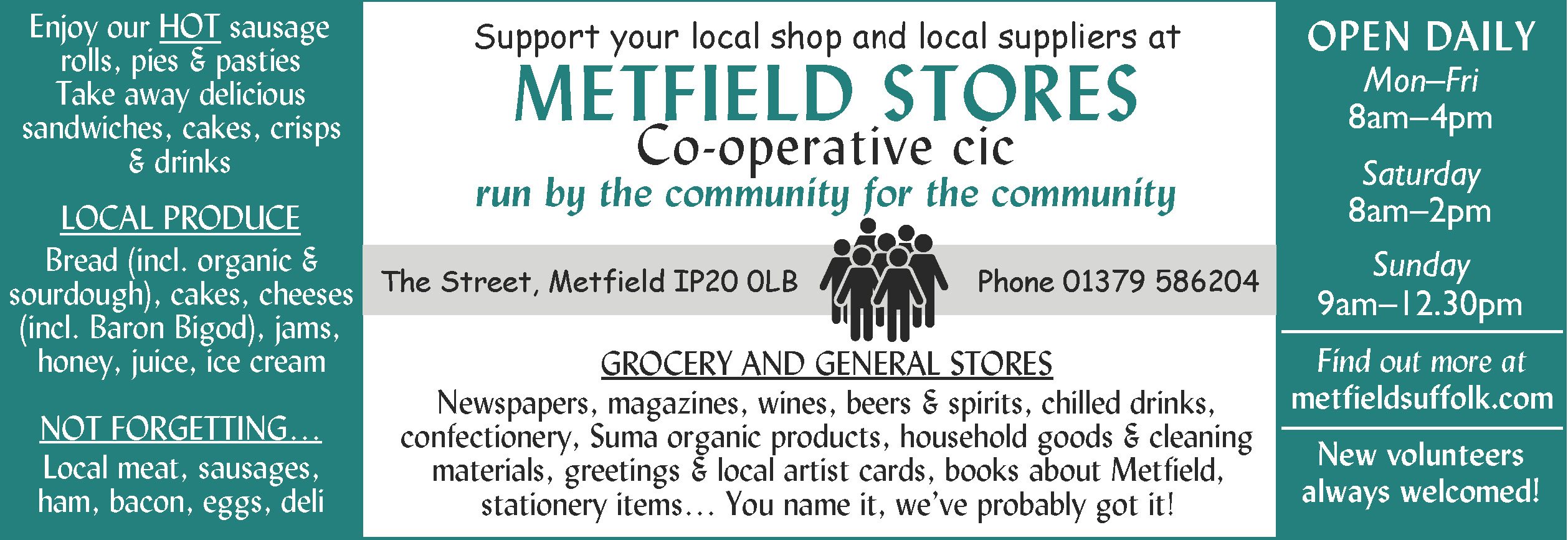 Metfield Stores – your village shop | M E T F I E L D