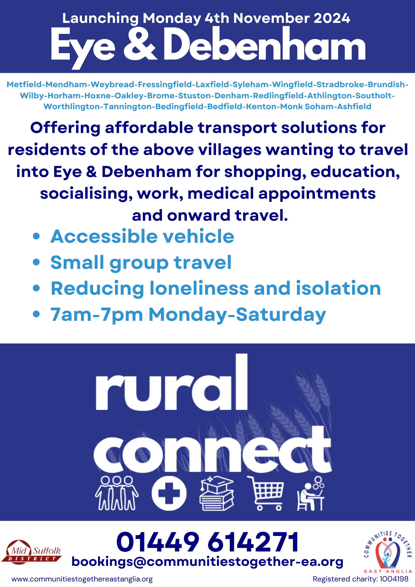 Rural Connect+ – Affordable transport solutions to Eye and Debenham | M E T F I E L D